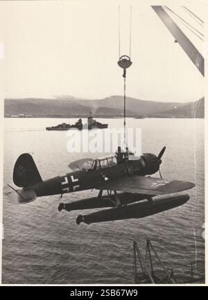 Vintage WWII German Kriegsmarine Floatplane on Battleship Tirpitz ...