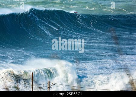 Big Waves from "Praia Norte" in Nazare, Portugal Stock Photo - Alamy