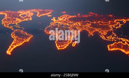 Streamlined Global Shipping Network - Minimal 3D of Connectivity and ...