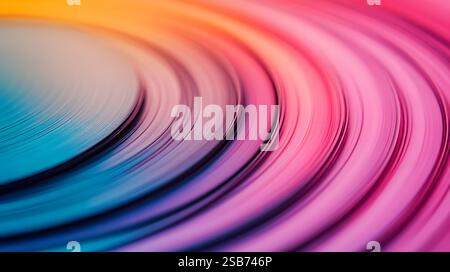Layered Colorful Discs with Bright Highlights - A Futuristic and ...