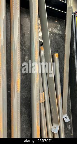 Rusted Metal Support Poles for Construction Use Stock Photo - Alamy