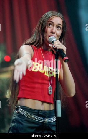 Milan Italy 17/04/2000 : Syria,Italian singer, during the television ...