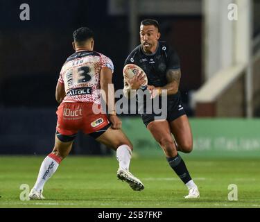 Paul Vaughan of Warrington Wolves in action during the Betfred Super ...