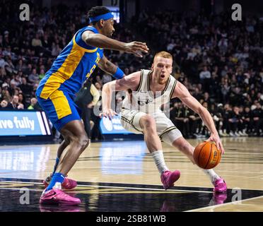 February 1, 2024: Wake Forest guard Hunter Sallis (23) shoots over ...
