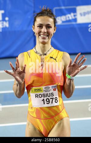 Belgian Rani Rosius is pictured after the European Athletics Indoor Championships, in Apeldoorn ...
