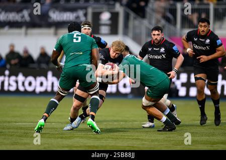 Nathan Michelow of Saracens during the match between Hollywoodbets ...
