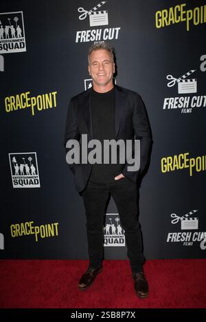 Sean Carrigan arrives at the "Grace Point" film premiere on January 30 ...