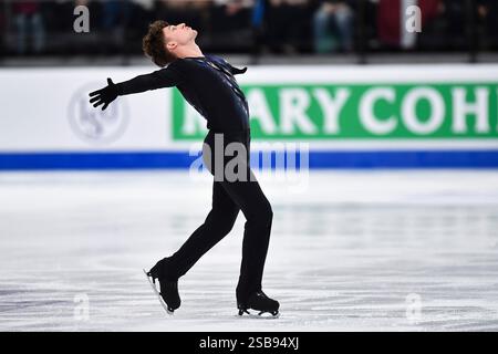 Lukas Britschgi of Switzerland competes during the men's free skate ...