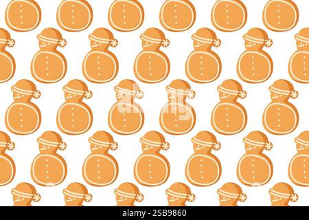 Snowman pattern vector orange Stock Vector Image & Art - Alamy