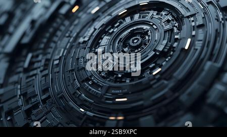 Detailed layered 3D of a complex mechanical gear system with sharp ...