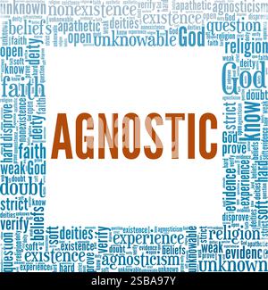 Agnosticism word cloud conceptual design isolated on white background ...