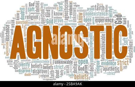 Agnosticism word cloud conceptual design isolated on white background ...