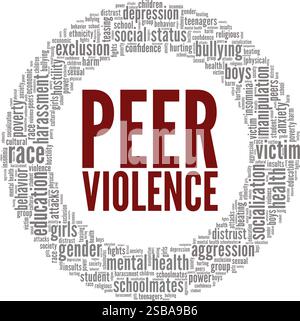 Peer Violence word cloud conceptual design isolated on white background ...