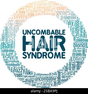 Uncombable Hair Syndrome conceptual vector illustration word cloud ...