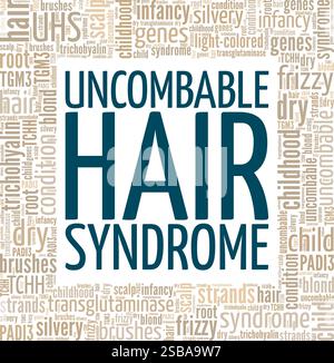 Uncombable Hair Syndrome conceptual vector illustration word cloud ...