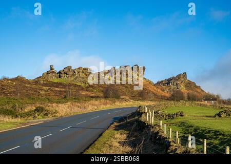 Ramshaw Rocks winter sunrise in the Staffordshire Peak District ...