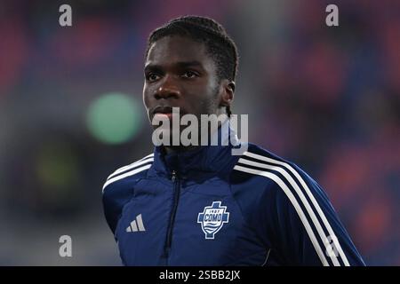 Como, Italy. 7 February 2025. Assane Diao of Como 1907 celebrates after ...