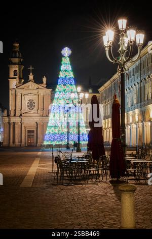 Turin Christmas Lights in piazza Carignano called Cosmometrie by the ...