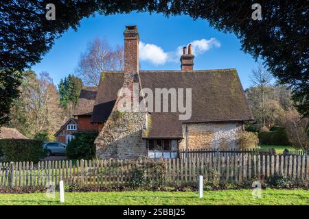 Pretty cottage in the village of Hascombe in the Surrey Hills, England ...