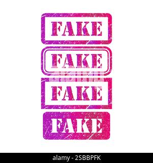 Set of Fake stamp symbol, label sticker sign button, text banner vector ...