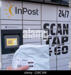 InPost Parcel pickup/drop off locker, Livingston Scotland, UK Stock ...