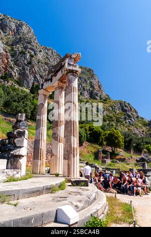 The tholos at the sanctuary of Athena Pronaea, Delphi archaeological ...
