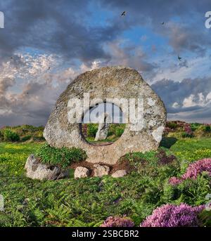 Mên-an-Tol , Men an Toll locally or the Crick Stone, late Neolithic ...