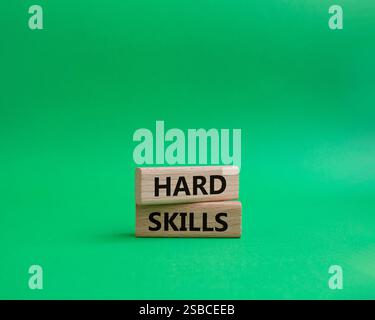 Hard skills symbol. Wooden blocks with words Hard skills. Beautiful ...