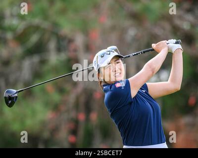 Orlando, FL, USA. 2nd Feb, 2025. A Lim Kim of South Korea reacts to ...
