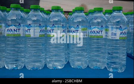 Avant mineral water bottles at the Warwick Half Marathon, Warwickshire ...