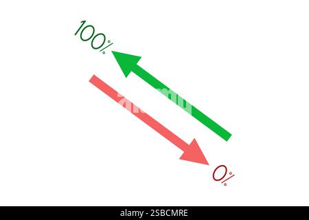 Financial graph with green and red pointers, Business strategy ...
