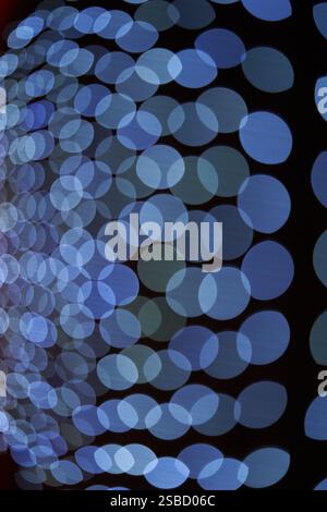 beautiful city blurring magic lights abstract circular bokeh on festive ...