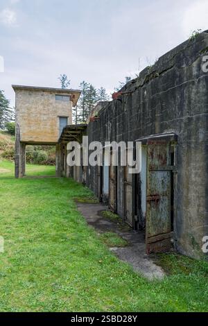 Fort Columbia State Park, WA / USA - Aug 3, 2020: Historic buildings at ...