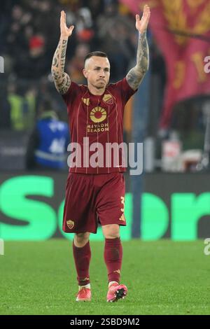 Angelino of A.S. Roma celebrates after scoring the goal to make it 1-1 ...