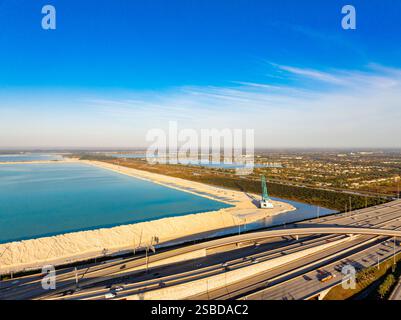 Aerial photo white rock quarry Florida Stock Photo - Alamy