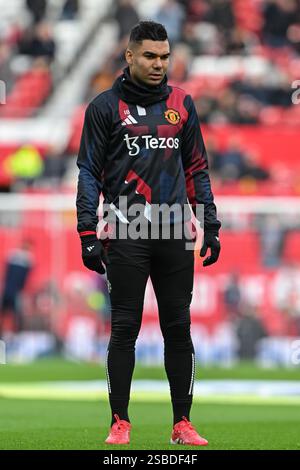 Manchester United midfielder Casemiro (18) applauds the fans during the ...