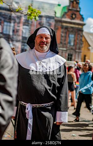 Man dressed as a munk Stock Photo - Alamy