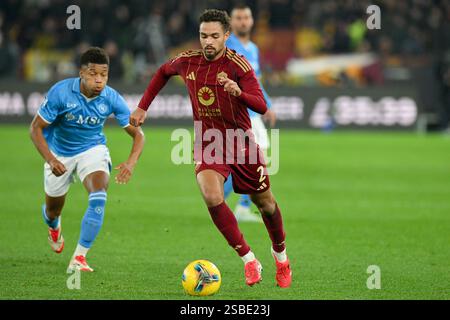 Olimpico Stadium, Rome, Italy - Devyne Rensch of AS Roma runs with the ...
