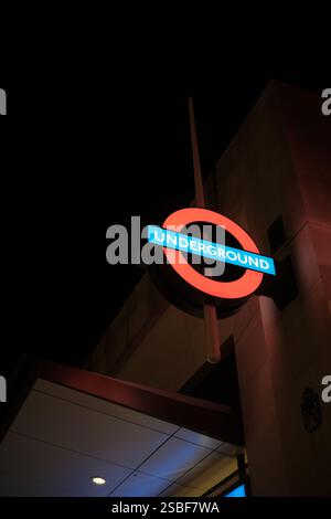 The iconic Transport for London Underground tube roundel at Piccadilly ...