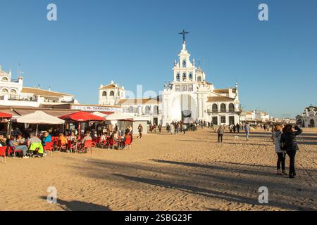 El Rocio, Andalucia, Spain - 01-01-2025: Pilgrims in El Rocío, a ...