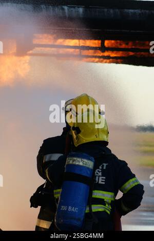Industrial explosion and fire, BLEVE Stock Photo - Alamy