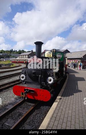 Hunslet ,Steam Locomotive, 2-4-0, Linda, Porthmadog, Harbour Station ...