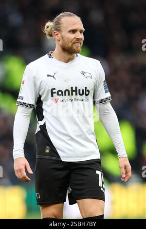 Derby County's Lars-Jorgen Salvesen during the Sky Bet Championship ...