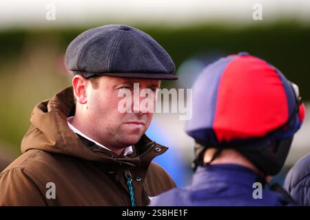 Trainer Olly Murphy (left) at Southwell Racecourse. Picture date ...