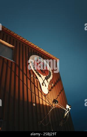 Gruve 3 Svalbard mine logo on building outside Longyearbyen in the ...
