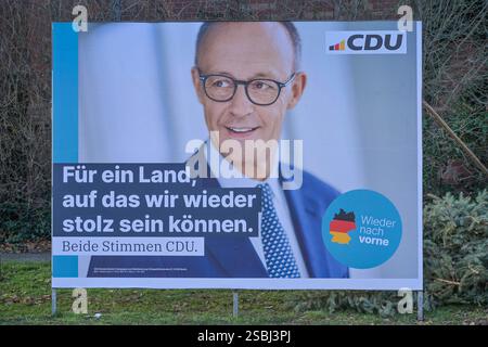 Friedrich Merz, CDU, Wahlplakat zur Bundestagswahl am 23.02.2025 ...