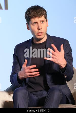 OpenAI CEO Sam Altman attends a discussion with Michelle Bowman, Vice ...