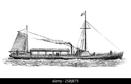 Clermont, Robert Fulton, Steamship, 1807 | usage worldwide Stock Photo ...