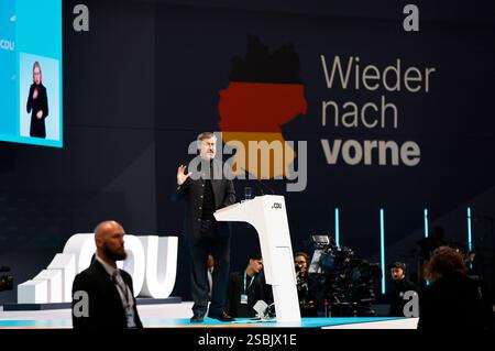 Markus Söder beim 37. Parteitag der CDU Deutschlands im CityCube Berlin ...
