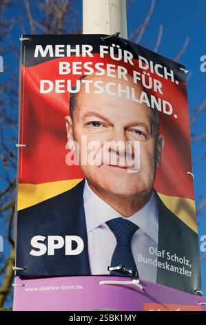 Wahlplakat der SPD zur Wahl zum 21. Deutschen Bundestag. Bonn, 02.02. ...